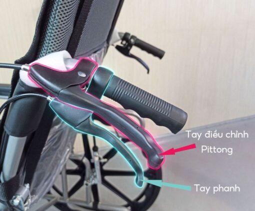 Xe lăn tay ngả giường bằng pittong có lót nệm N216-3PTX - NIKITA